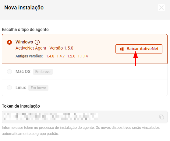 Configurando o ActiveNet